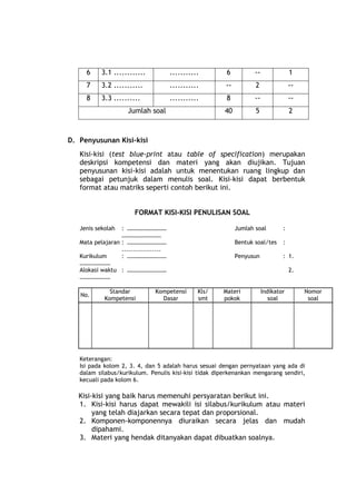Penyusunan kisi | DOCX