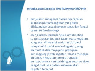 Tatacara Penyusunan TOR, RAB serta Teknik Perencanaan Aktivitas RKA IPB ...