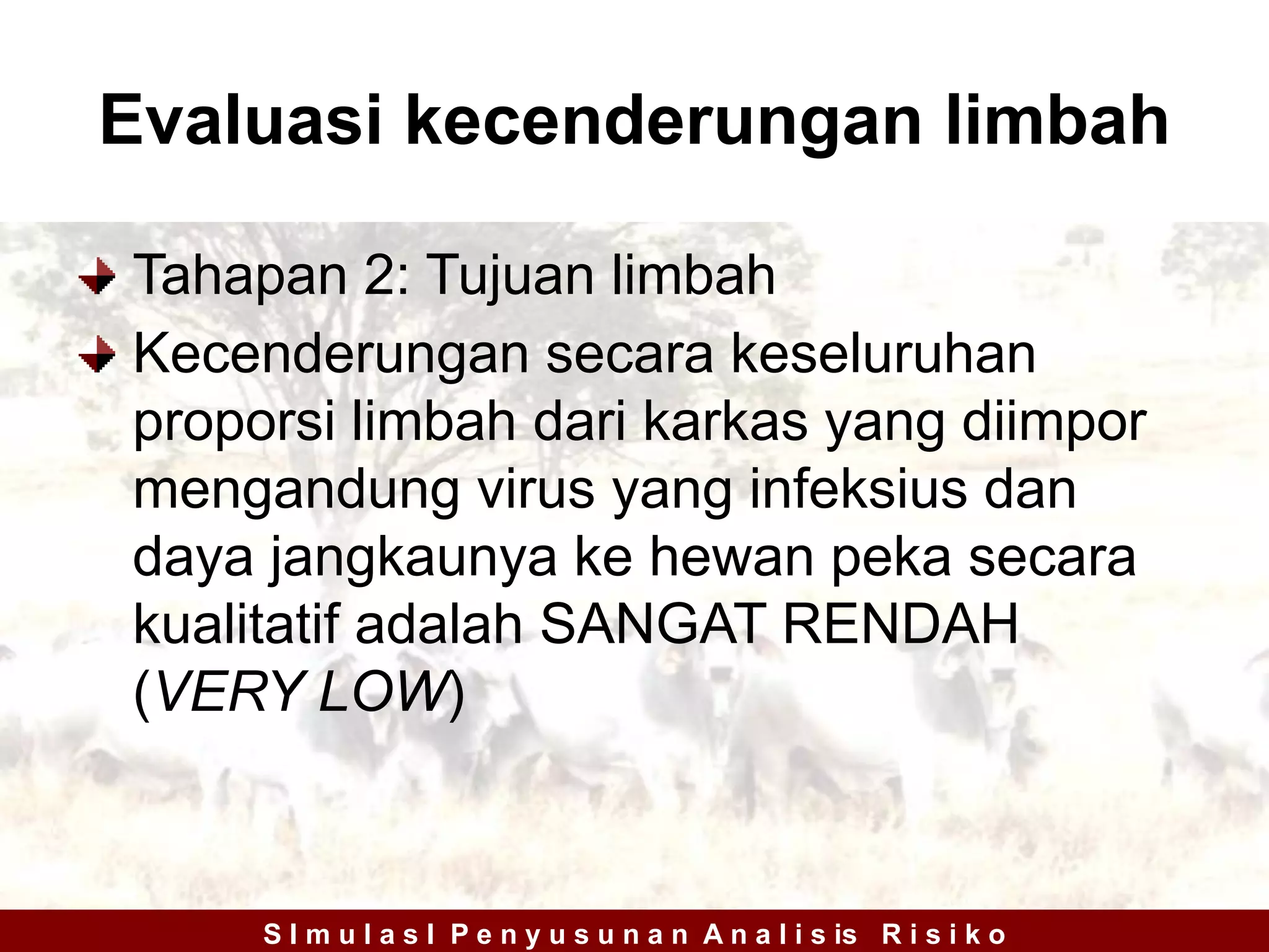 Penyusunan Analisis Risiko Pemasukan Hewan dan Produk Hewan: Avian ...