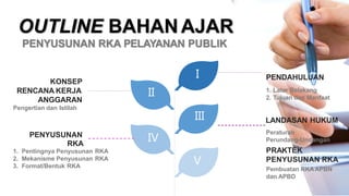 Penyusunan RKA Pelayanan Puplik | PPTX