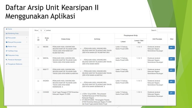 Penyusunan daftar arsip | PPTX