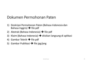Penyusunan dokumen paten | PDF