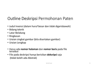 Penyusunan dokumen paten | PDF