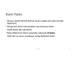 Penyusunan dokumen paten | PDF