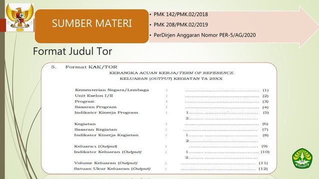 PENYUSUNAN KERANGKA ACUAN KERJA (KAK) TOR UNRI.pptx