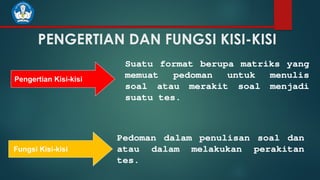 Penyusunan Kisi-kisi soal soal semua bidang study | PPTX