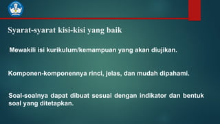 Penyusunan Kisi-kisi soal soal semua bidang study | PPTX