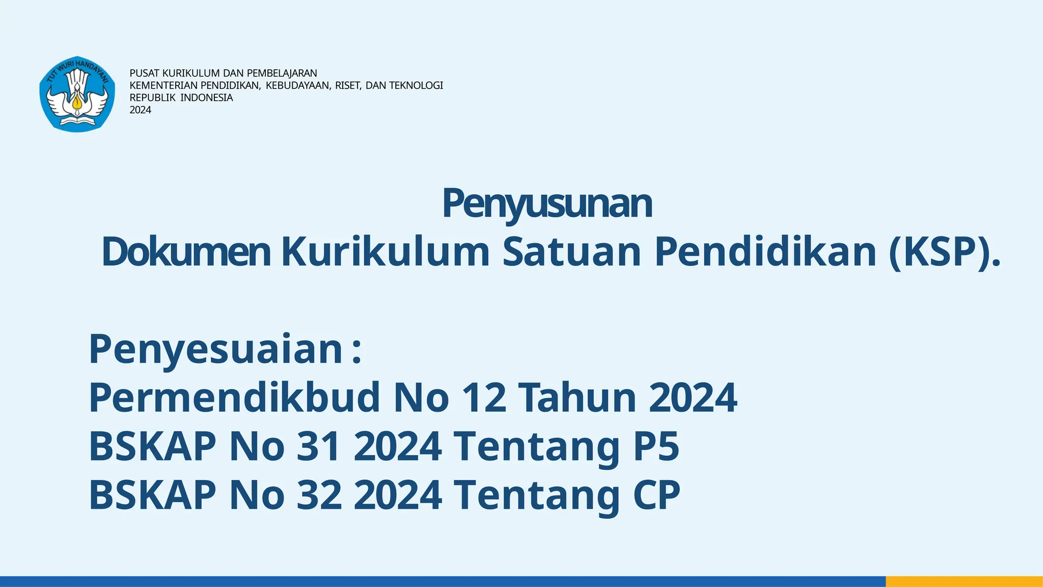 Penyusunan KSP 2024 Kurikulum Satuan Pendidikan | PPTX