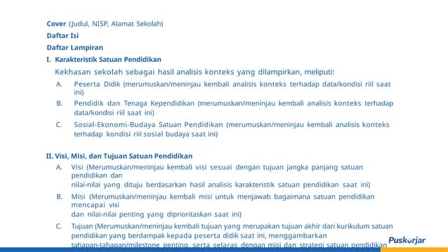 Penyusunan KSP 2024 Kurikulum Satuan Pendidikan | PPTX