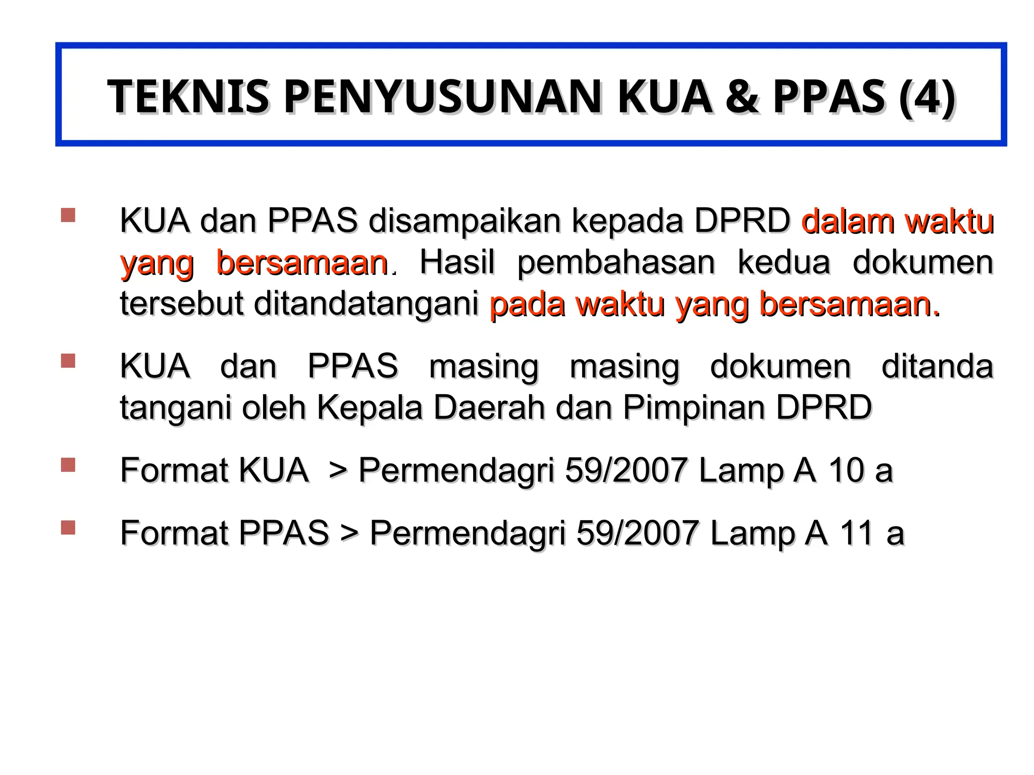PENYUSUNAN KUA PPAS RKA dan RAPBD DAERAH | PPT