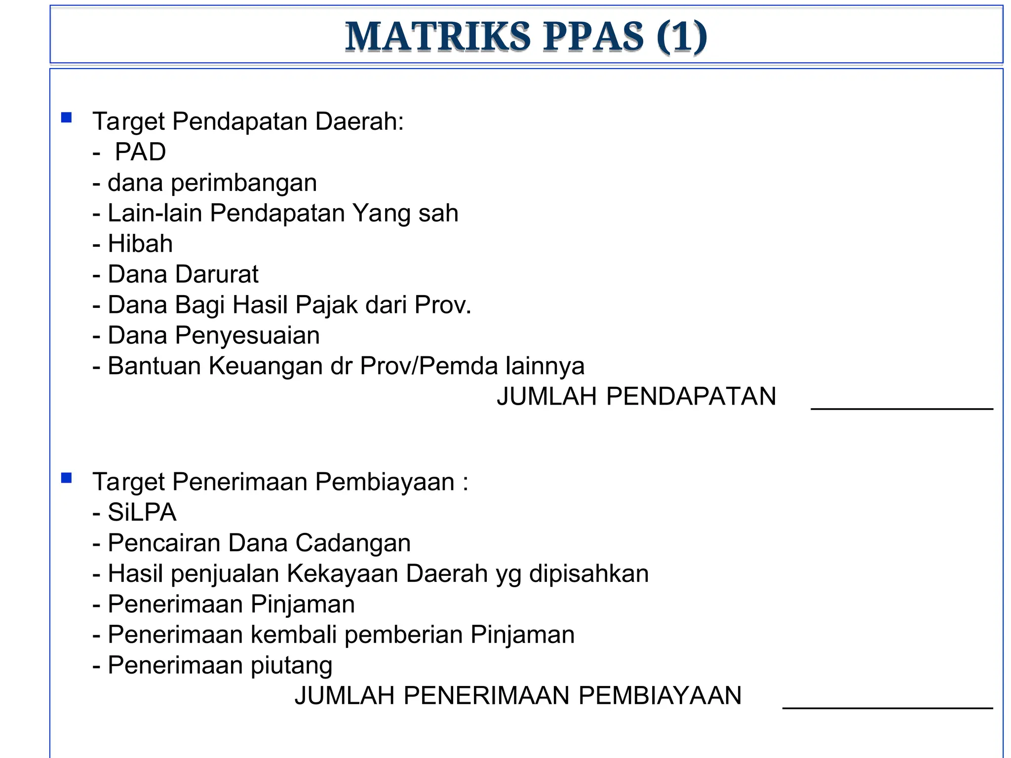 PENYUSUNAN KUA PPAS RKA dan RAPBD DAERAH | PPT