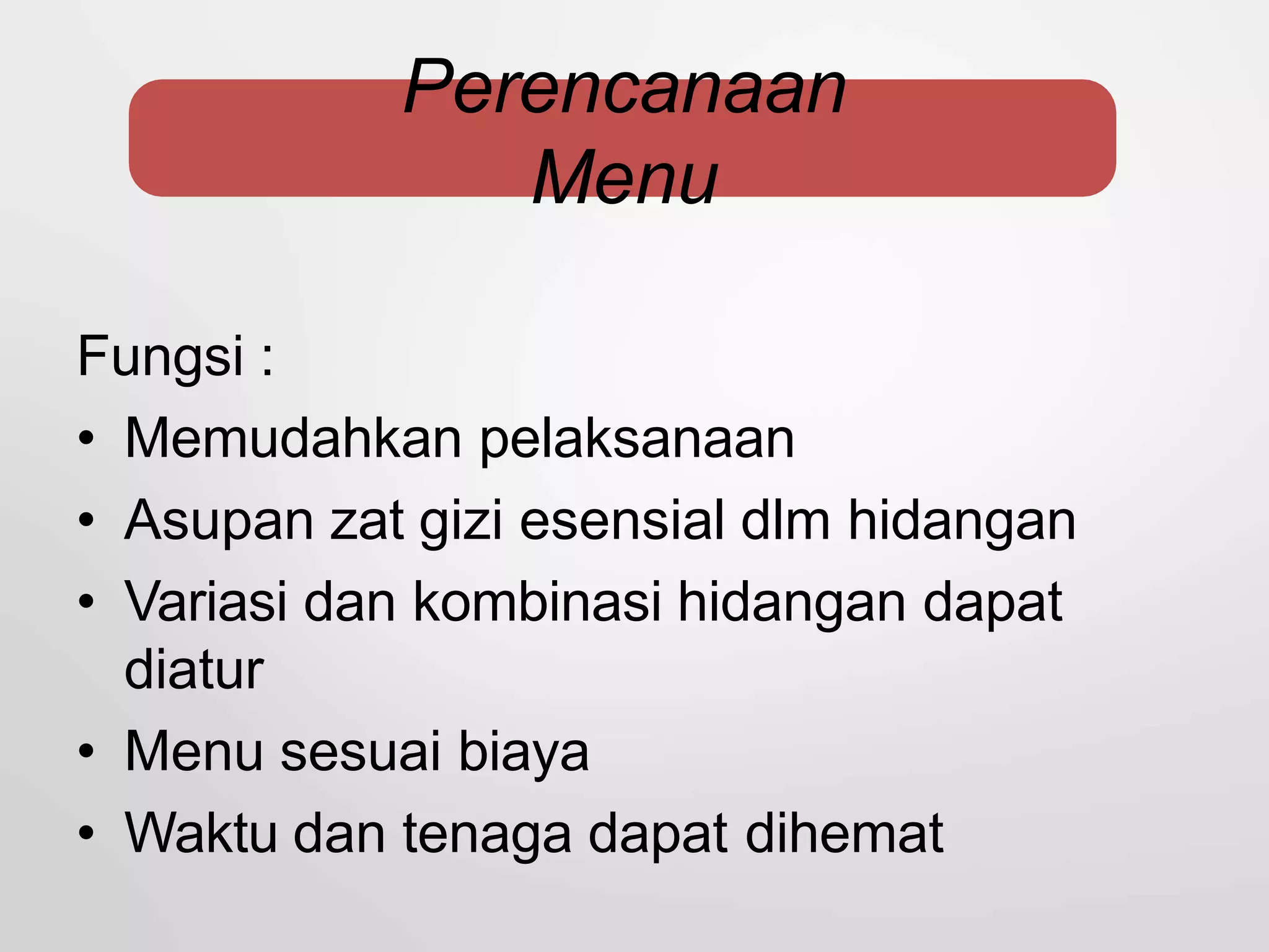 Penyusunan menu | PPTX