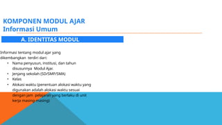 Penyusunan Modul Ajar, Kurikulum Merdeka | PPTX