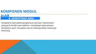 Penyusunan Modul Ajar, Kurikulum Merdeka | PPTX