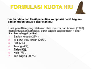 Penyusunan NDF dan KUOTA Perdagangan HIU apendiks II CITES | PPTX
