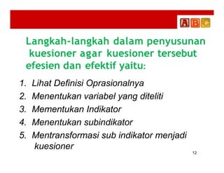Penyusunan dan pengujian instrument penelitian | PPTX