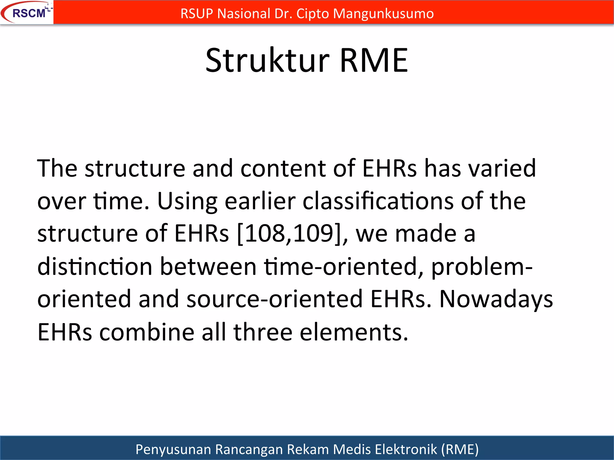 Penyusunan rancangan rekam medis elektronik (RME) | PDF
