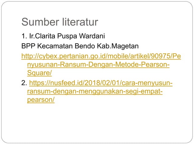 PENYUSUNAN RANSUM DENGAN METODE PEARSON SQUARE.pptx