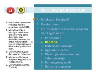 Penyusunan Roadmap dan Dokumen Usulan Reformasi Birokrasi | PDF