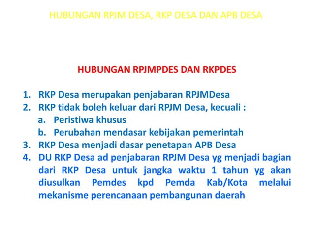 Penyusunan RPJMDes dan RKPDes | PPTX