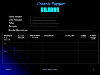 PENYUSUNAN SILABUS mata pelajaran kurikulum ktsp.ppt