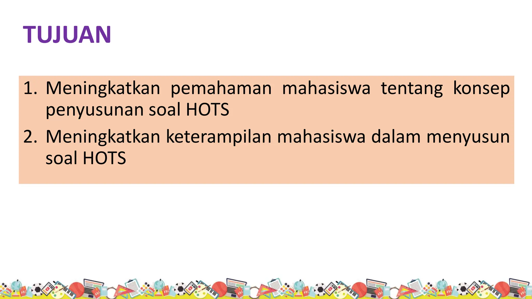 Penyusunan Soal HOTS berbasis AKM bagi sekolah dasar | PPTX