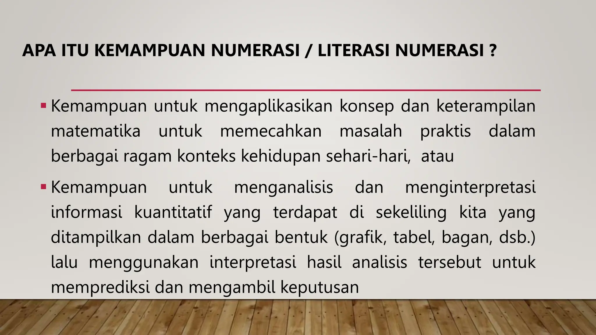 Penyusunan soal numerasi-Numerasi adalah kemampuan memahami dan ...