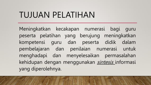 Penyusunan soal numerasi-Numerasi adalah kemampuan memahami dan ...