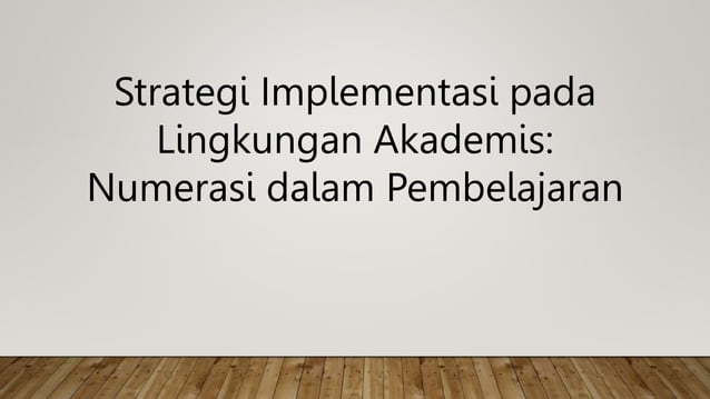 Penyusunan soal numerasi-Numerasi adalah kemampuan memahami dan ...