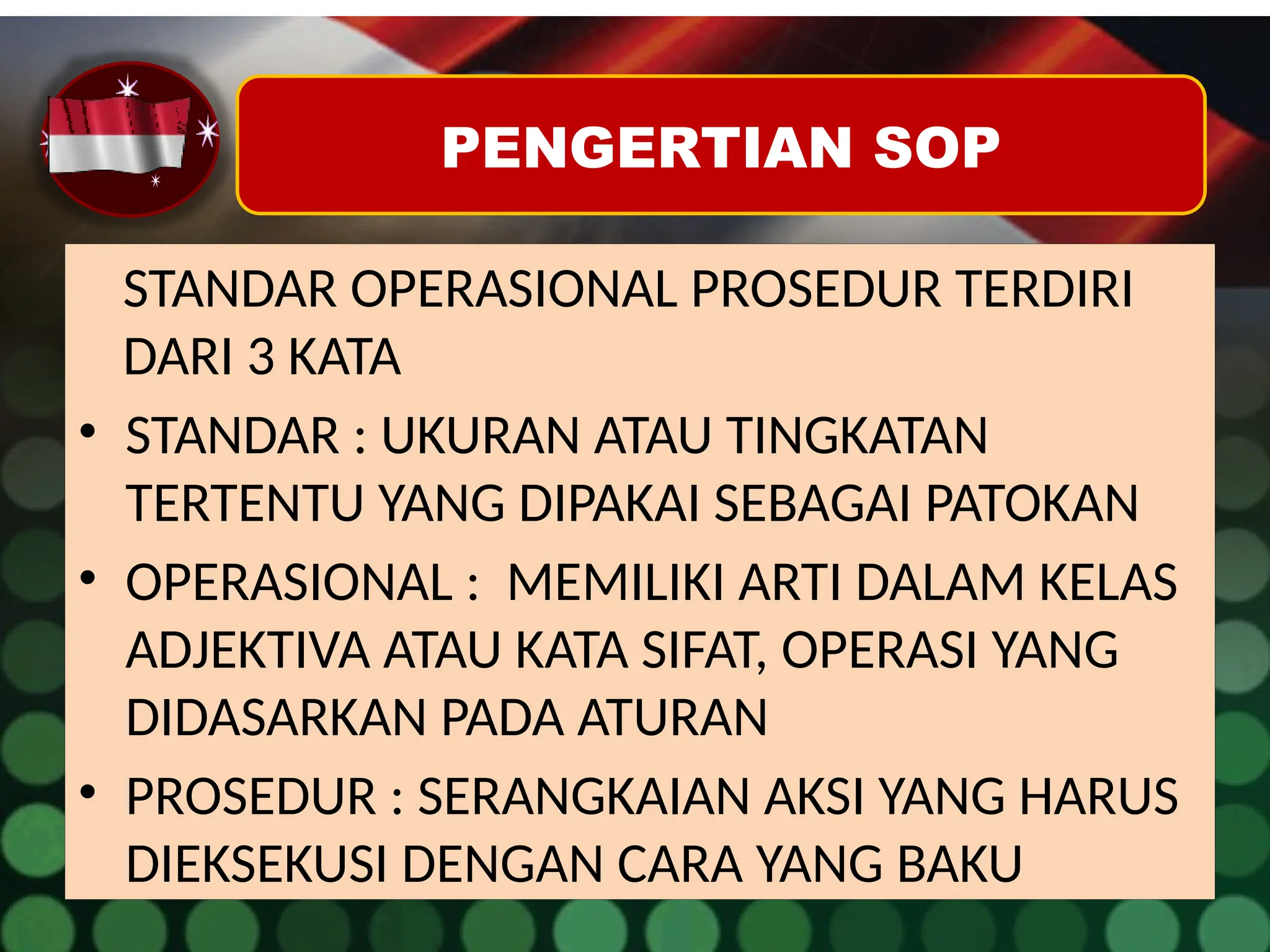 penyusunan pembuatan SOP untuk sisem pengamanan | PPTX