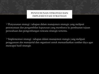 PENYUSUNAN STRATEGI DAN IMPLEMENTASI | PPT