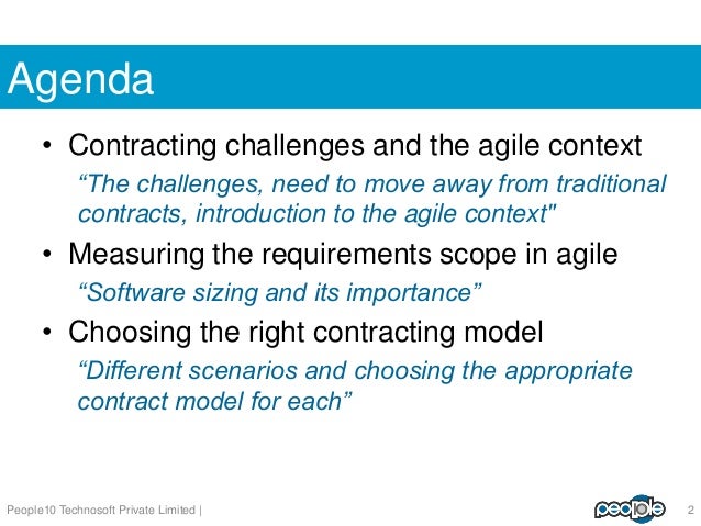 Agile Outsourcing Agile Contracts Best Practices