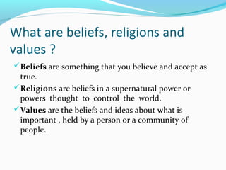 People and their beliefs Ellie | PPT