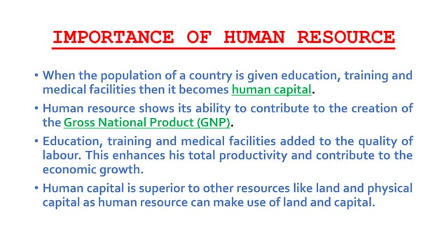 PEOPLE AS RESOURCE Class 9 cbse ppt-1.pptx | Business | Business and Finance