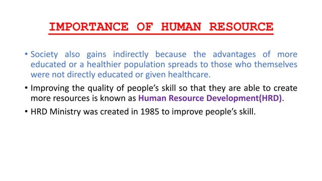 PEOPLE AS RESOURCE Class 9 cbse ppt-1.pptx | Business | Business and Finance