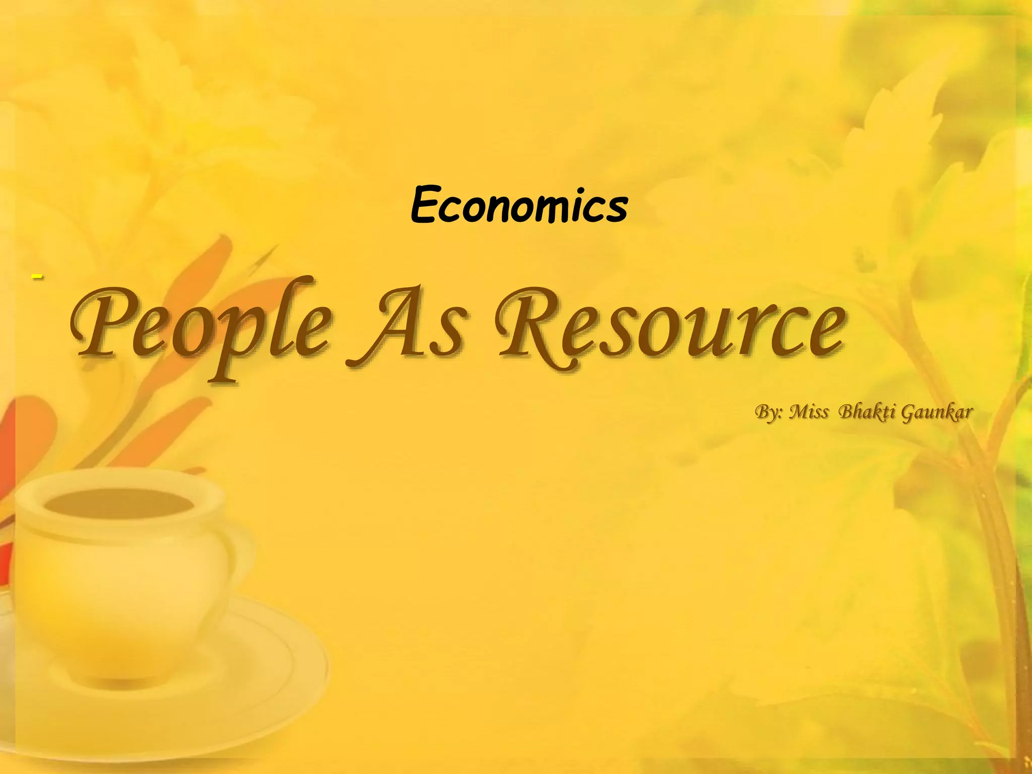People as resources | PPTX