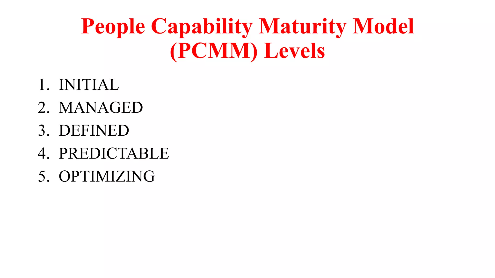 People capability and maturity model levels | PPTX
