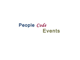 People code events 1 | PPT
