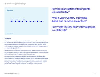 25 Lenses for Customer Experience - Peopledesign | PPT