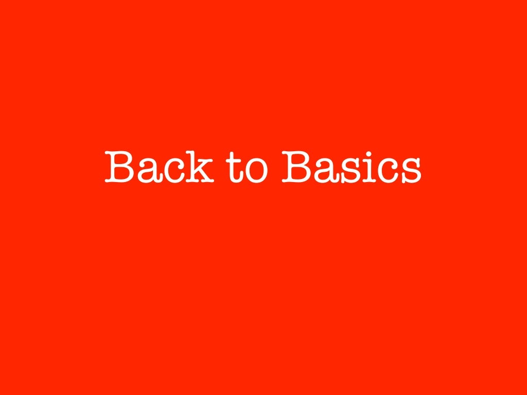 Back To Basics back-to-basics
