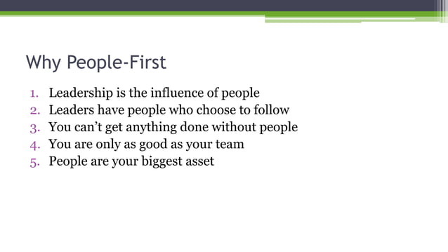 People First Leadership by Drew Hartley | PPTX | Careers