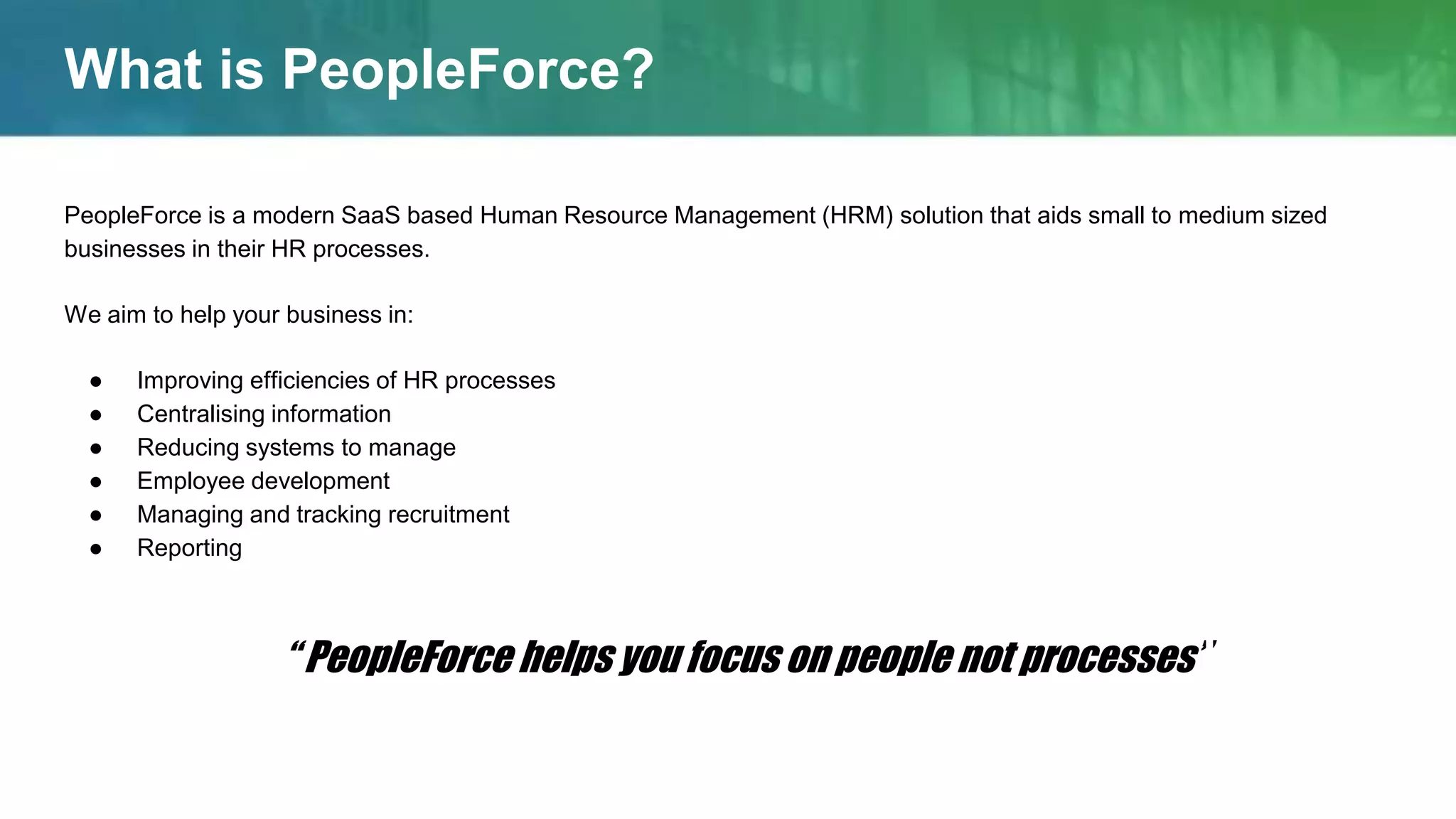 PeopleForce HR Management Software | PPTX