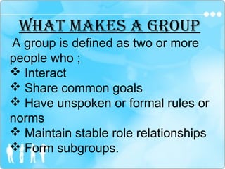 People, groups and leaders | PPT