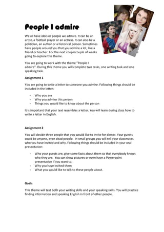 People i admire | PDF