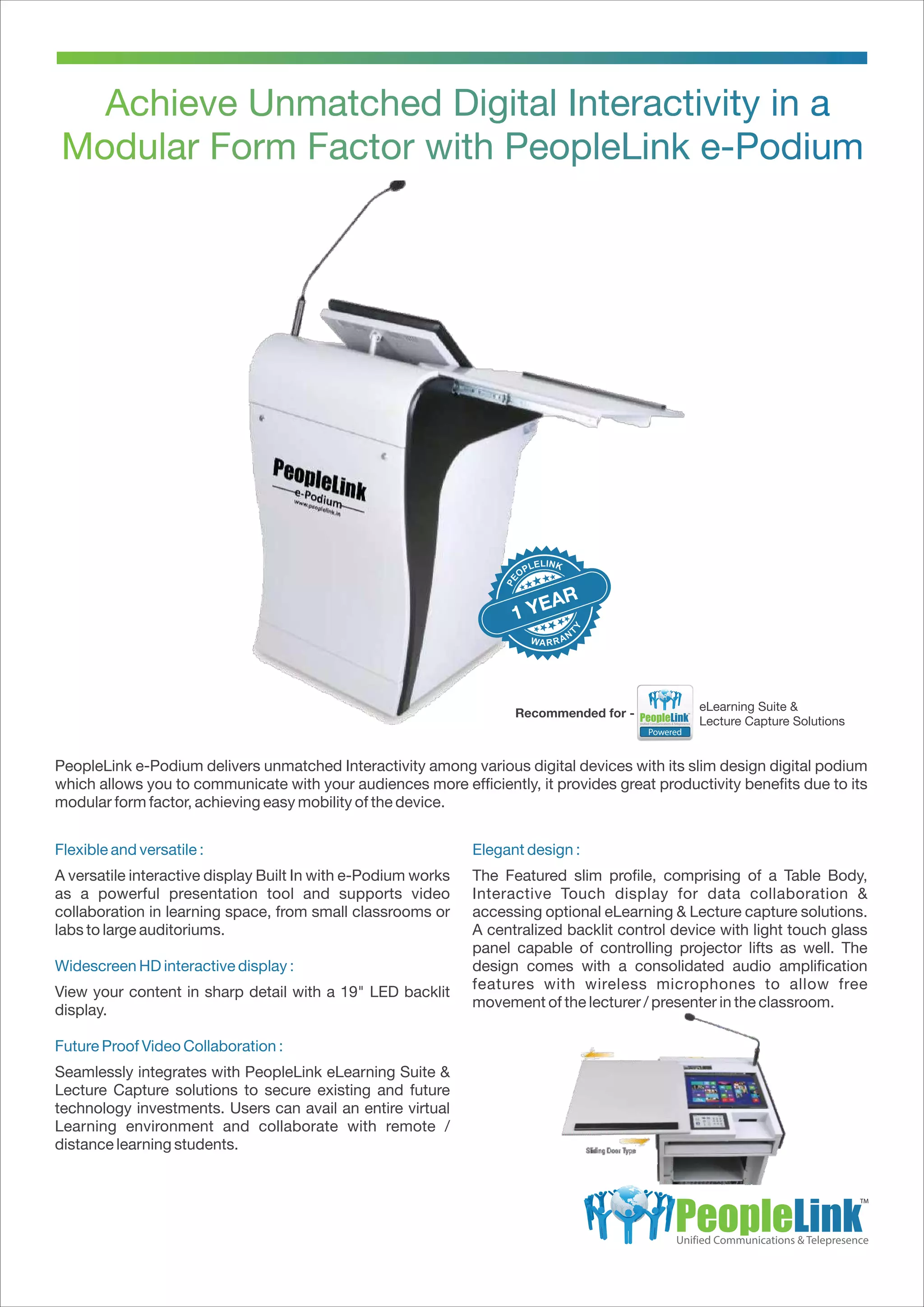 PeopleLink e-Podium | PDF