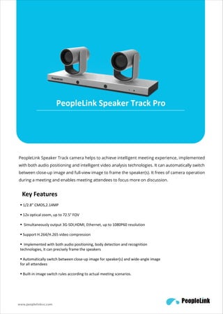 Speaker Track Pro Camera | Auto Tracking PTZ AI Cameras - PeopleLink ...
