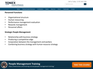 People Management Training | PPTX