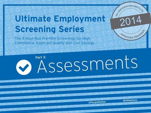 PeopleMatter: Assessment Tests Screening Series | PPT