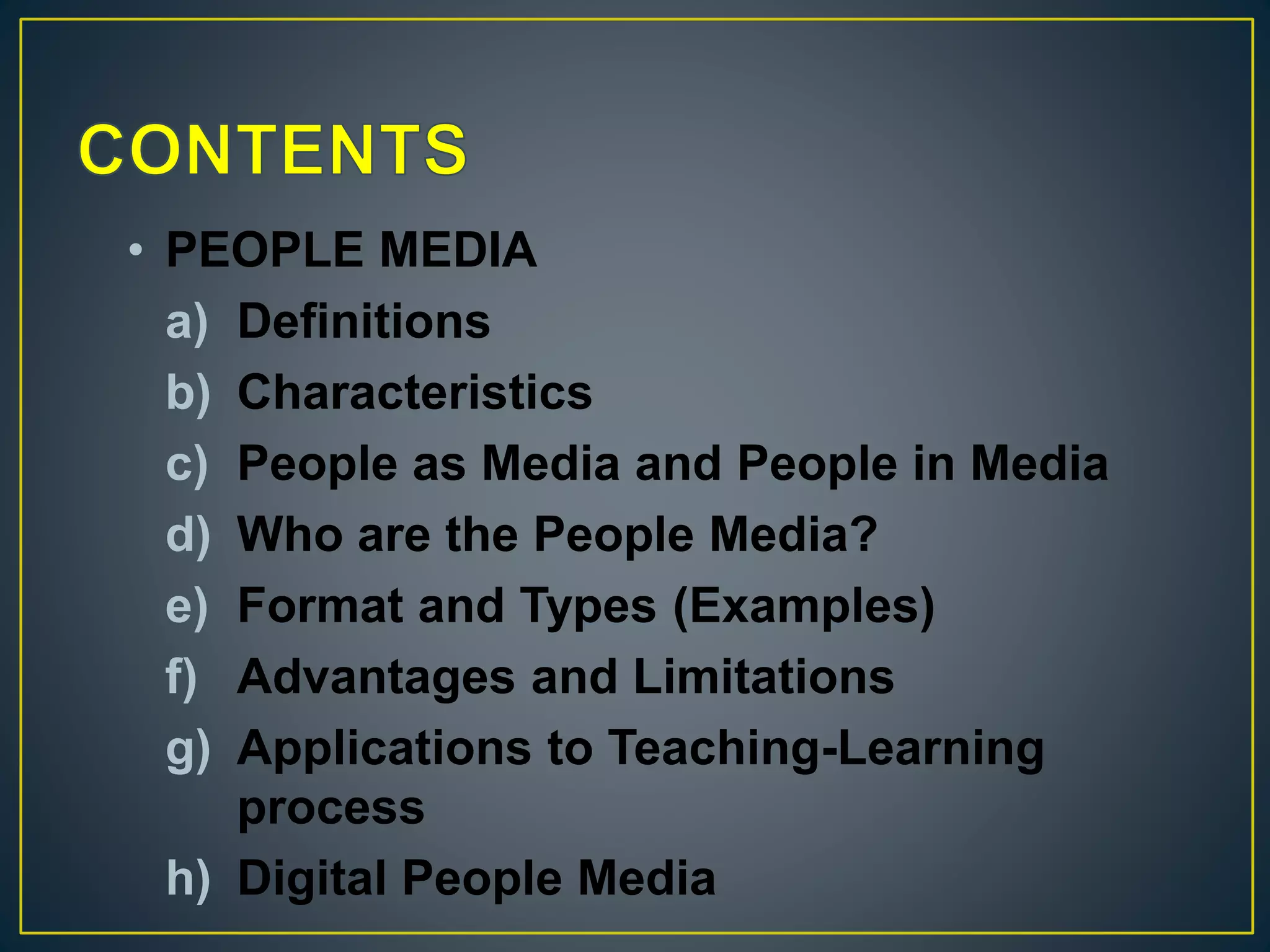 People media by shiela aquino | PPTX