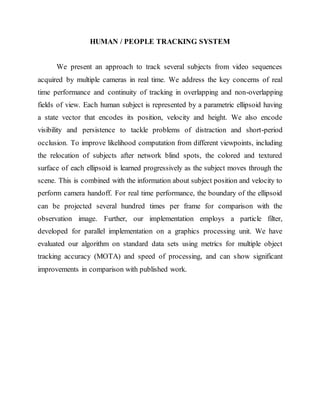 People or human tracking system | DOCX